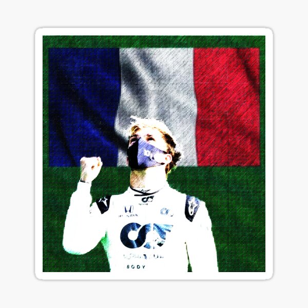 "Pierre Gasly - First" Sticker by TableTopDesigns | Redbubble