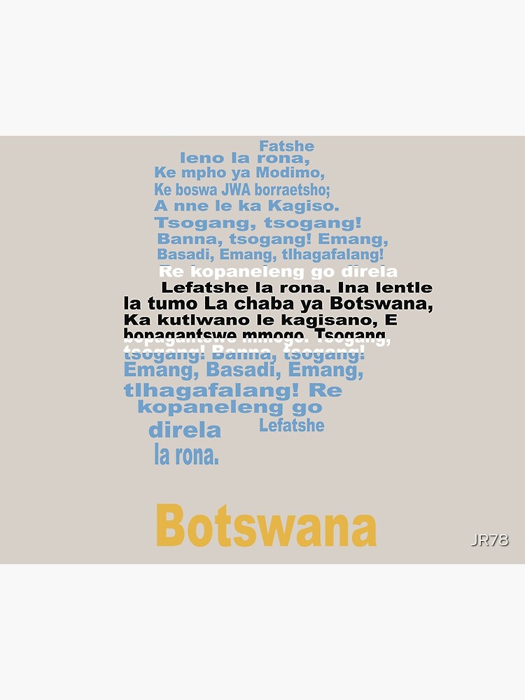 "( Anthem + map + flag = ) Botswana" Canvas Print for Sale by JR78 ...