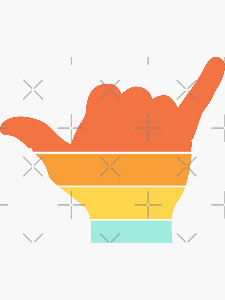 "colorful shaka logo" Sticker for Sale by ayoubel16 | Redbubble