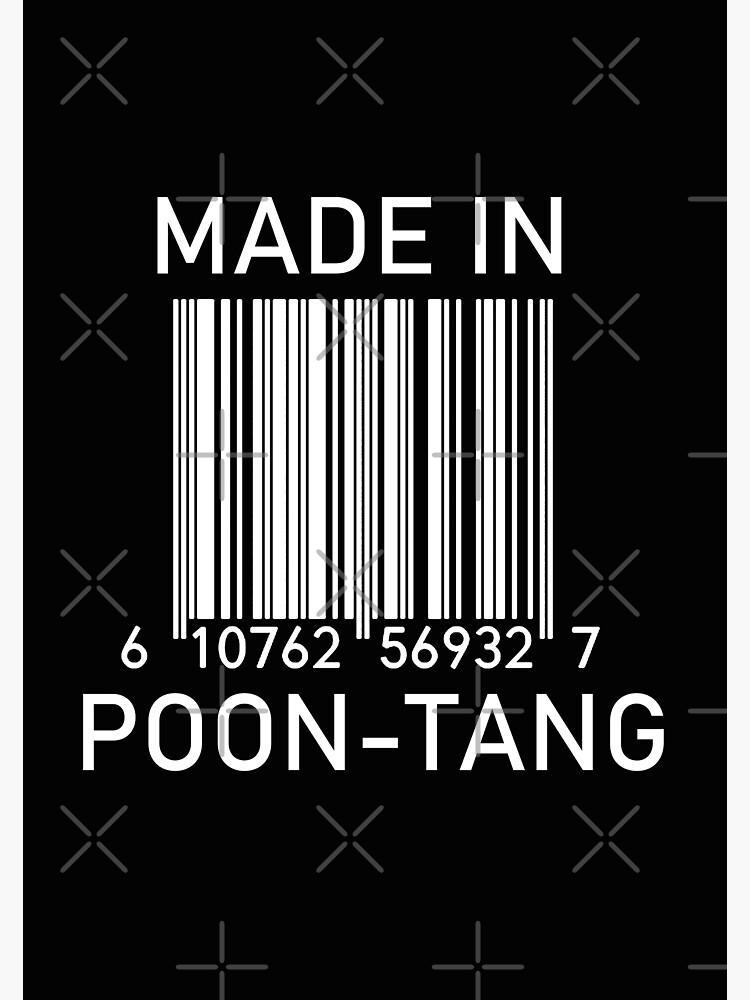 Póster «Divertido hecho en código de barras Poon-Tang, humor divertido ...