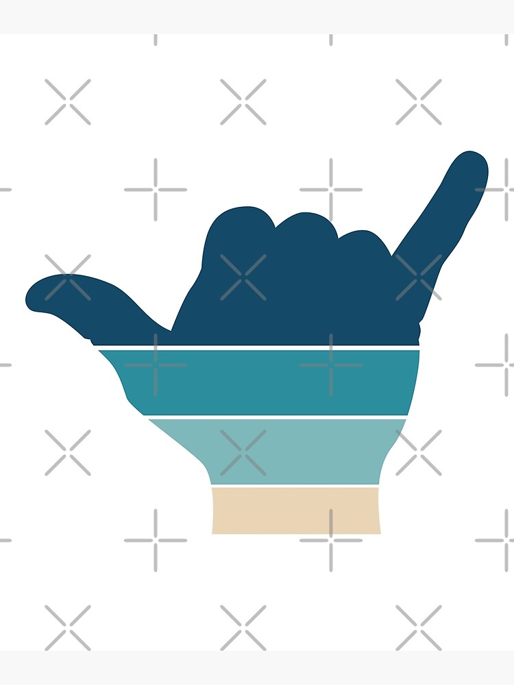 "Colorful Beach shaka logo" Art Print for Sale by ayoubel16 | Redbubble