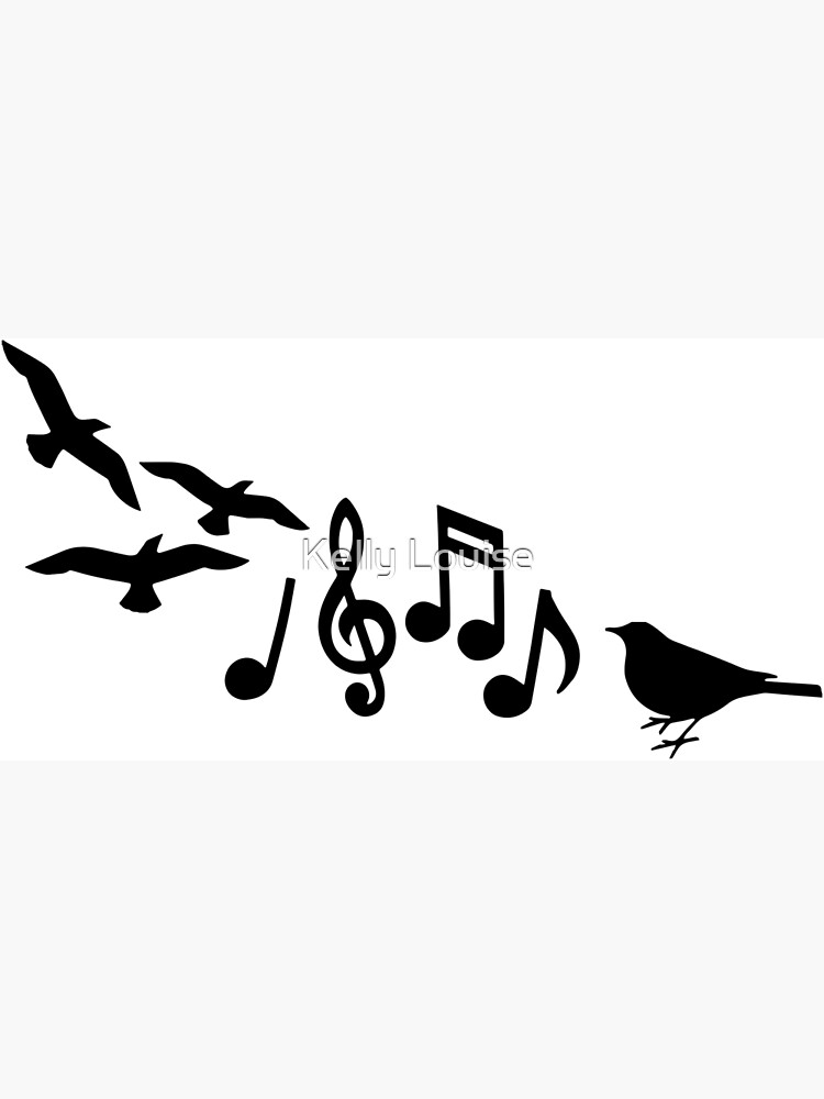 "Music Notes and Birds" Art Print by kellylouisev | Redbubble