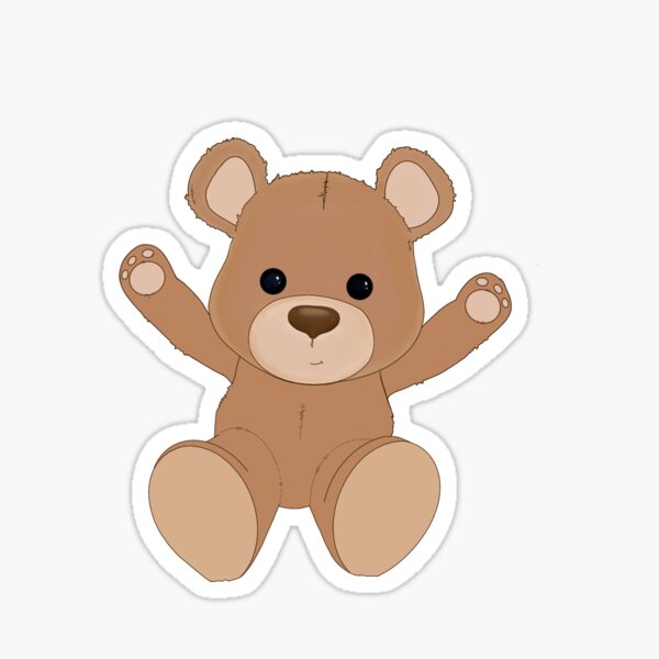 "Cute Teddy Bear " Sticker for Sale by art-stickers | Redbubble