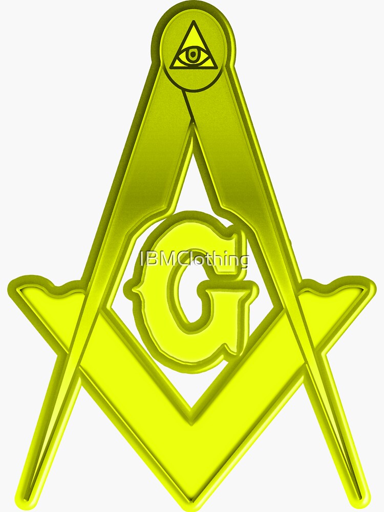 "Lime Green Freemason Compass" Sticker for Sale by IBMClothing | Redbubble