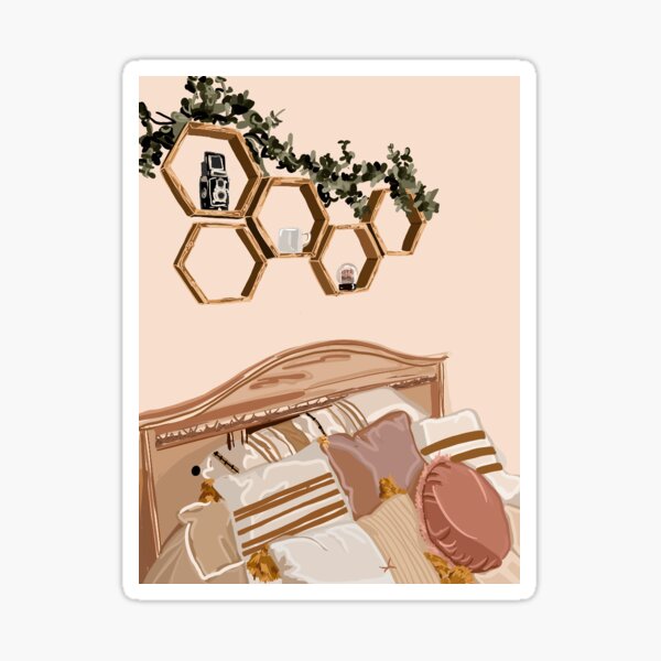 "Bedroom art" Sticker by SCGDesigns | Redbubble