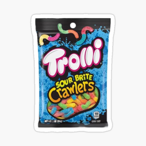 Trolli” Sour Bite Crawlers" Sticker for Sale by stickersbyss | Redbubble