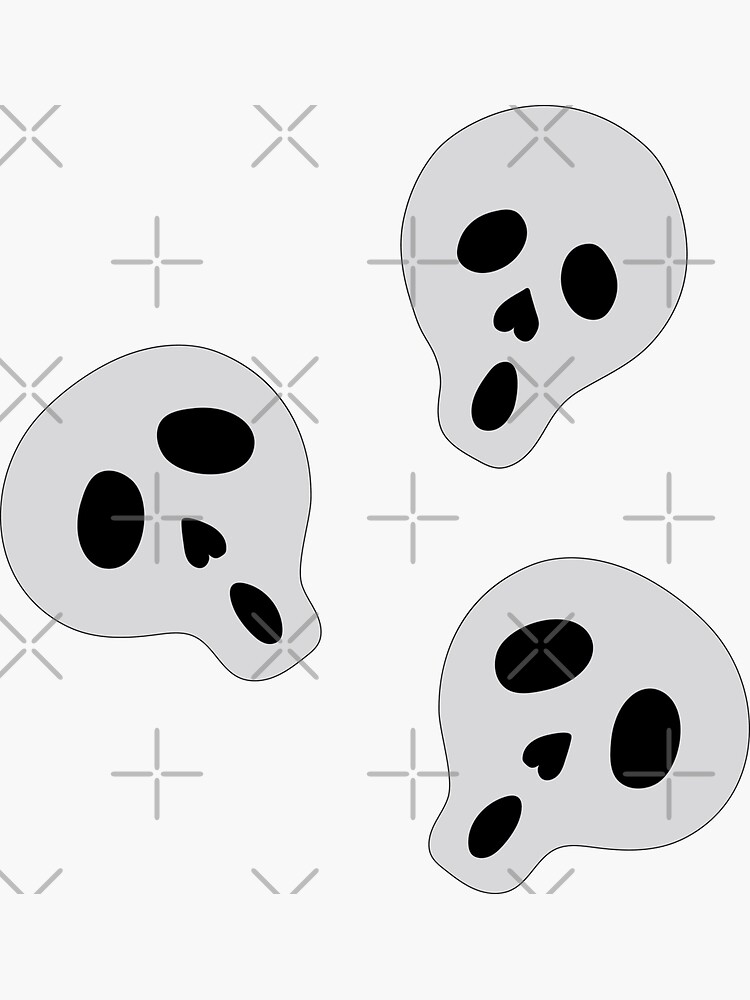 "Spooky Halloween Ghost Skulls Pack" Sticker for Sale by Studio2point9 ...