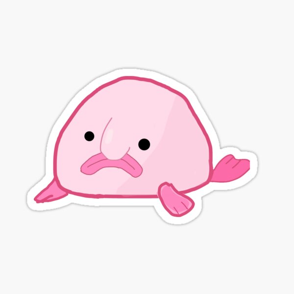"Blob fish" Sticker for Sale by z-star-designs | Redbubble