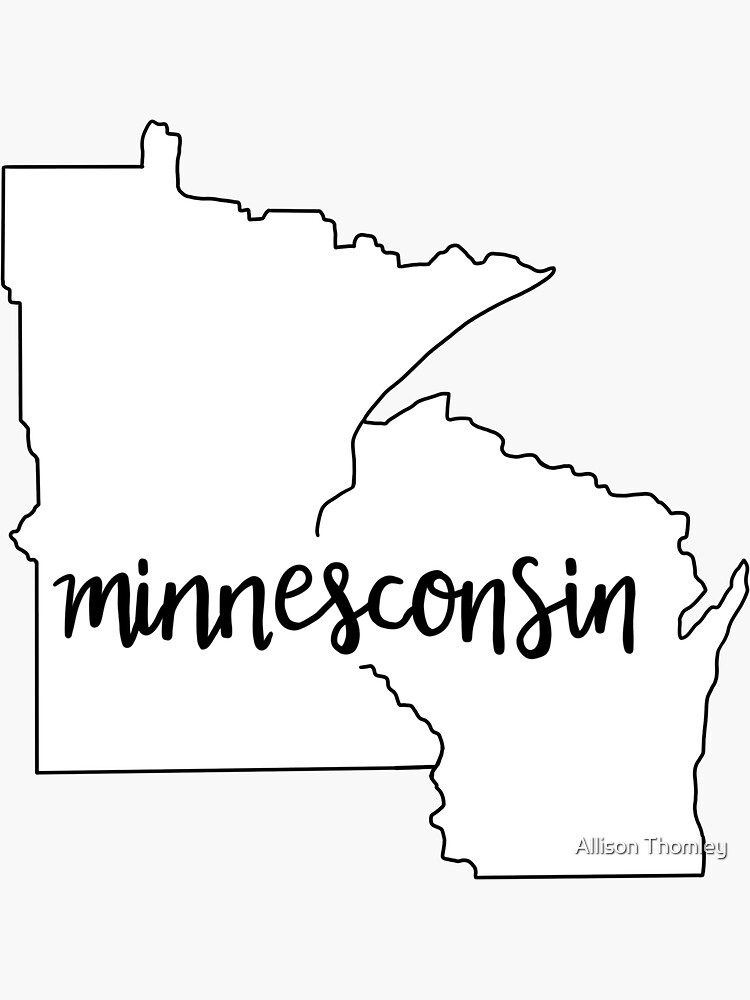 "Minnesconsin" Sticker for Sale by allisonthom | Redbubble