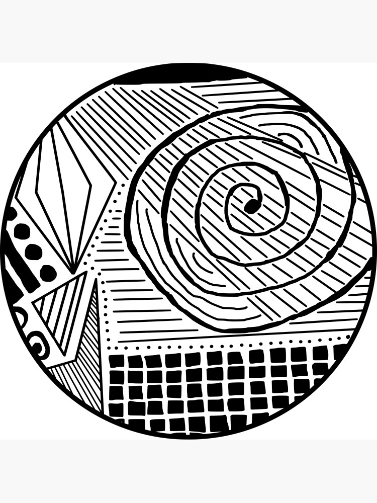 "Hand-drawn Circular Zentangle | Number 2" Photographic Print by ...