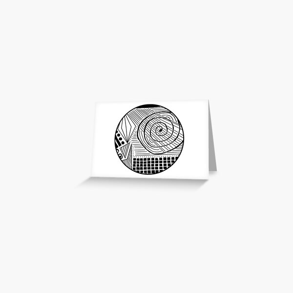 "Hand-drawn Circular Zentangle | Number 2" Greeting Card by ...