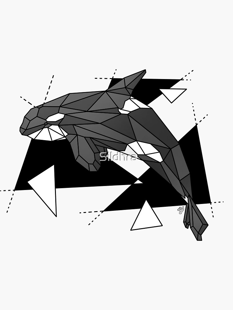 "Geometric Orca" Sticker for Sale by Sildhra | Redbubble