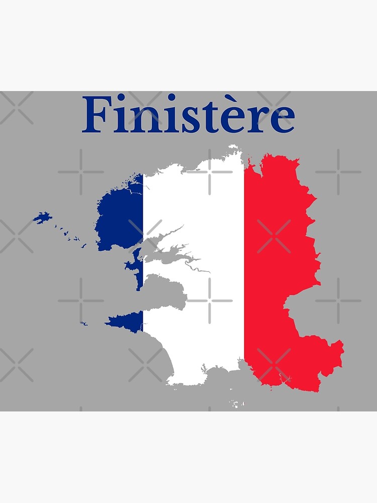 Póster «Mapa de Finisterre (Finisterre), Francia, Departamento francés ...