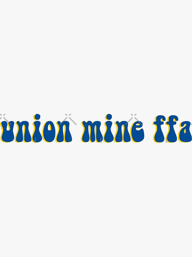 "Custom chapter- UNION MINE" Sticker by mlloydlettering | Redbubble