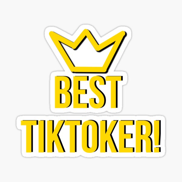 "Best TikToker" Sticker by VinterAtWork | Redbubble