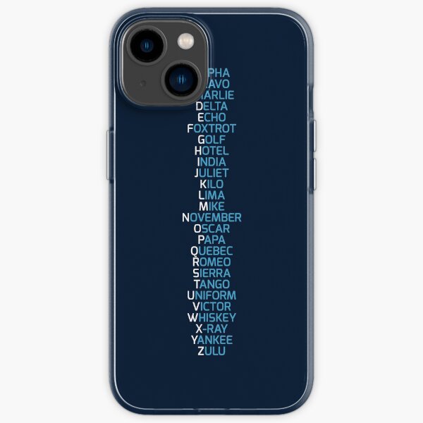 "Phonetic Alphabet Navy Blue" iPhone Case for Sale by innasoyturk ...