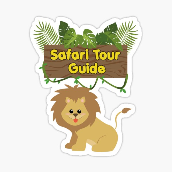 "Zoo and Safari Tour Guide Lion Costume Gift for Kids " Sticker for ...