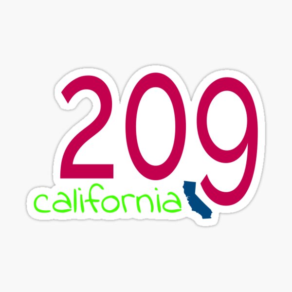 "California 209" Sticker by eliset983 | Redbubble
