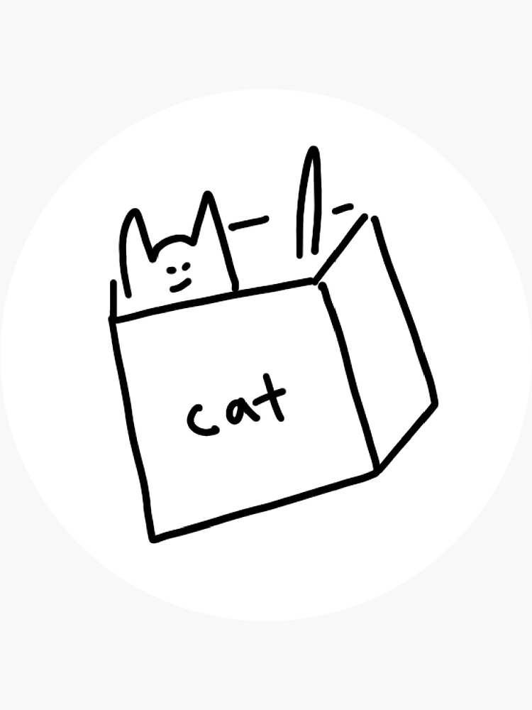 "Stoopid Animals: Cat box" Sticker by stoopid-animals | Redbubble