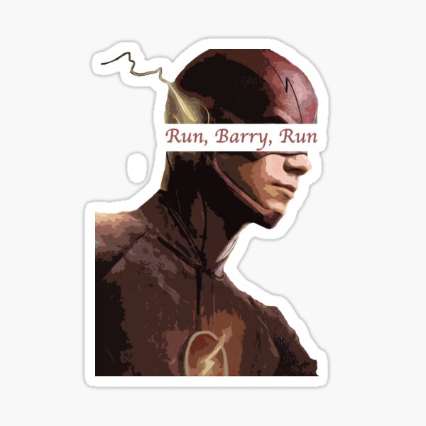 "Run Barry Run from TF" Sticker for Sale by Glittervamp | Redbubble