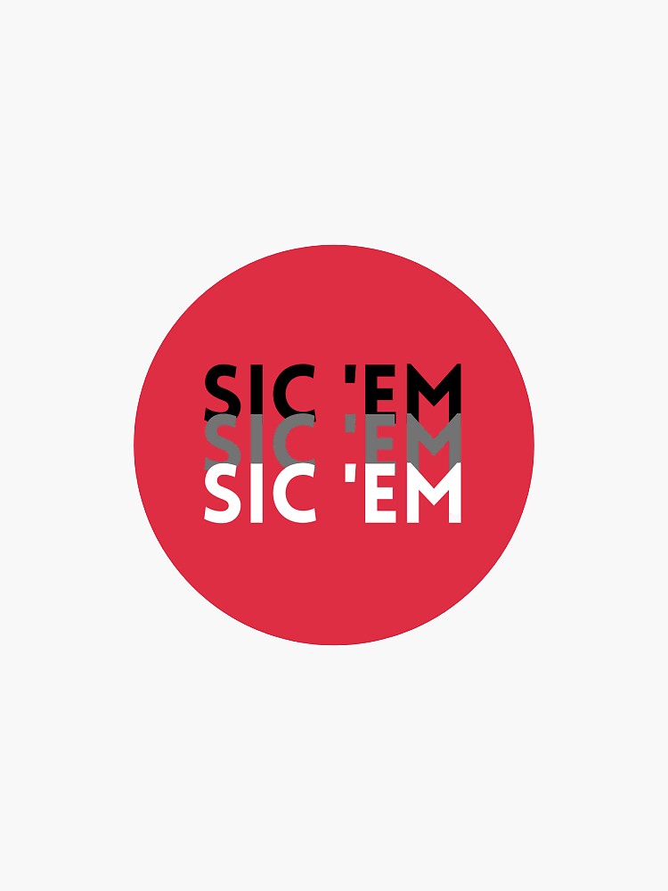 "sic 'em" Sticker by annabellelynnn | Redbubble