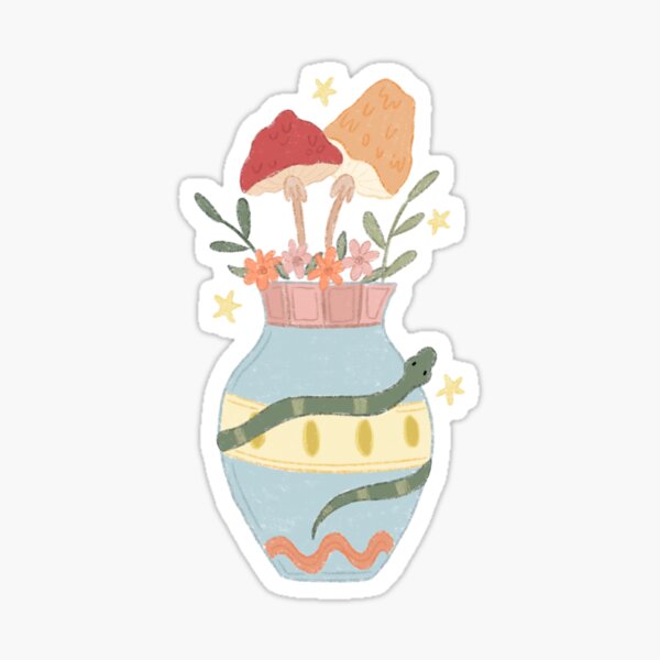 "Cute Vase Sticker" Sticker for Sale by Zinger5335 | Redbubble