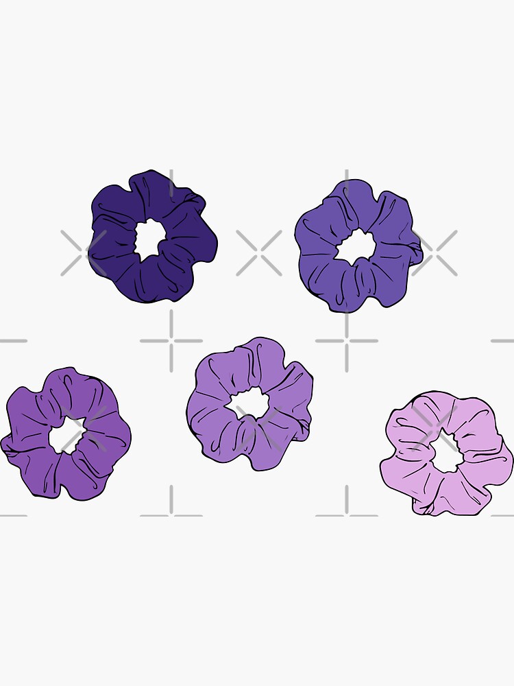 "Purple Scrunchies Sticker Pack" Sticker for Sale by Koalaslifestyle ...