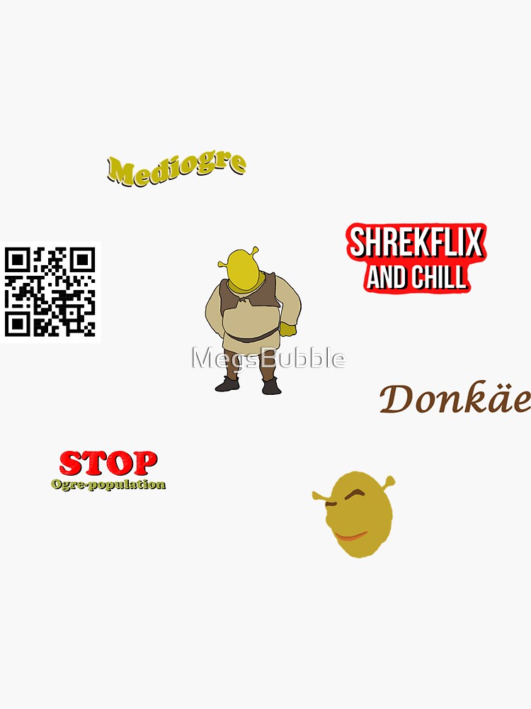 "Shrek Pack (the Muffin Man QR Code)" Sticker for Sale by MegsBubble ...
