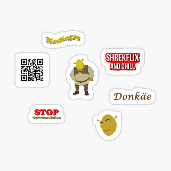 "Shrek Pack (the Muffin Man QR Code)" Sticker for Sale by MegsBubble ...