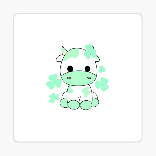 Mint Cow Stickers | Redbubble