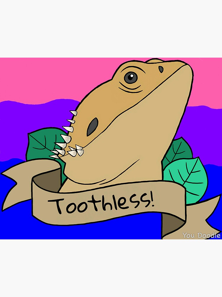 "Bisexual pride Toothless flag sticker" Sticker for Sale by Jamstudios ...