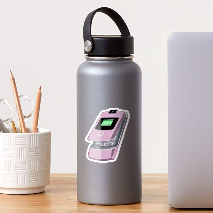 "motorola razr flip phone" Sticker for Sale by BadluckDesigns | Redbubble