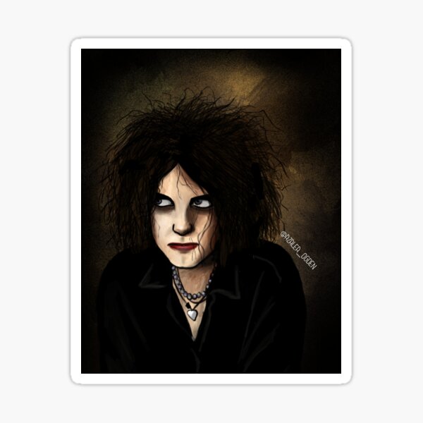 "Robert Smith In Contemplation " Sticker for Sale by azaleaogden ...