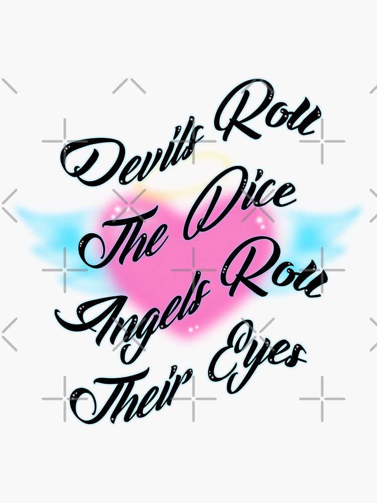 "Angels Roll Their Eyes" Sticker for Sale by somebodyelse | Redbubble