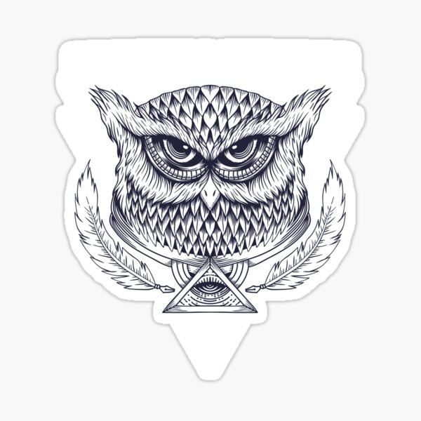 "Wise owl" Sticker for Sale by cookiemasterpj | Redbubble