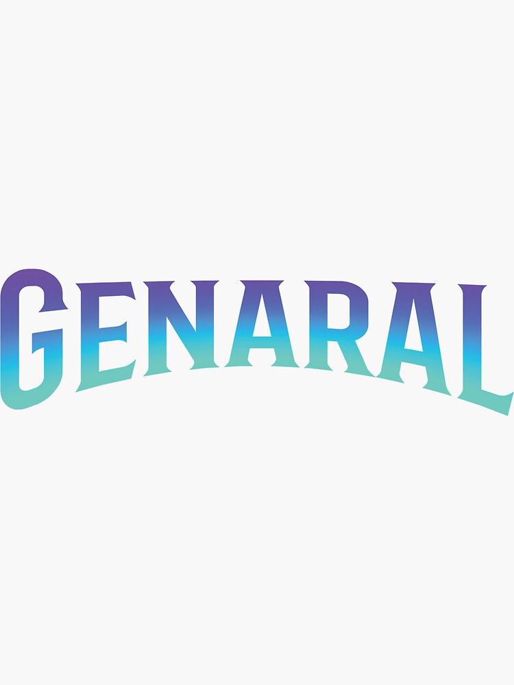 "Genaral" Sticker for Sale by Graphics-Dna | Redbubble