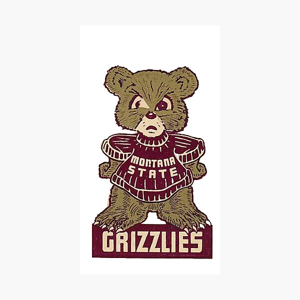 "Montana Grizzlies Throwback Logo" Photographic Print for Sale by ...