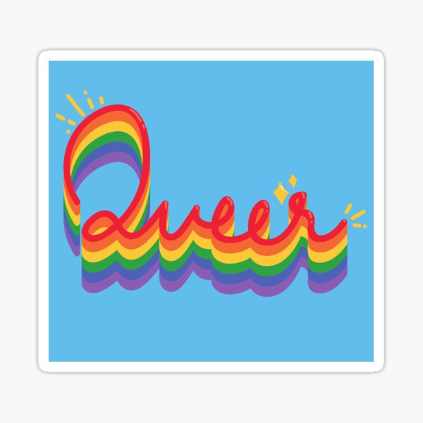 "Queer " Sticker for Sale by VeggieLizzie | Redbubble