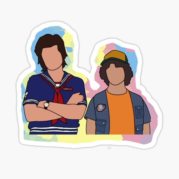 "Steve and Dustin" Sticker for Sale by ProjectStarlign | Redbubble