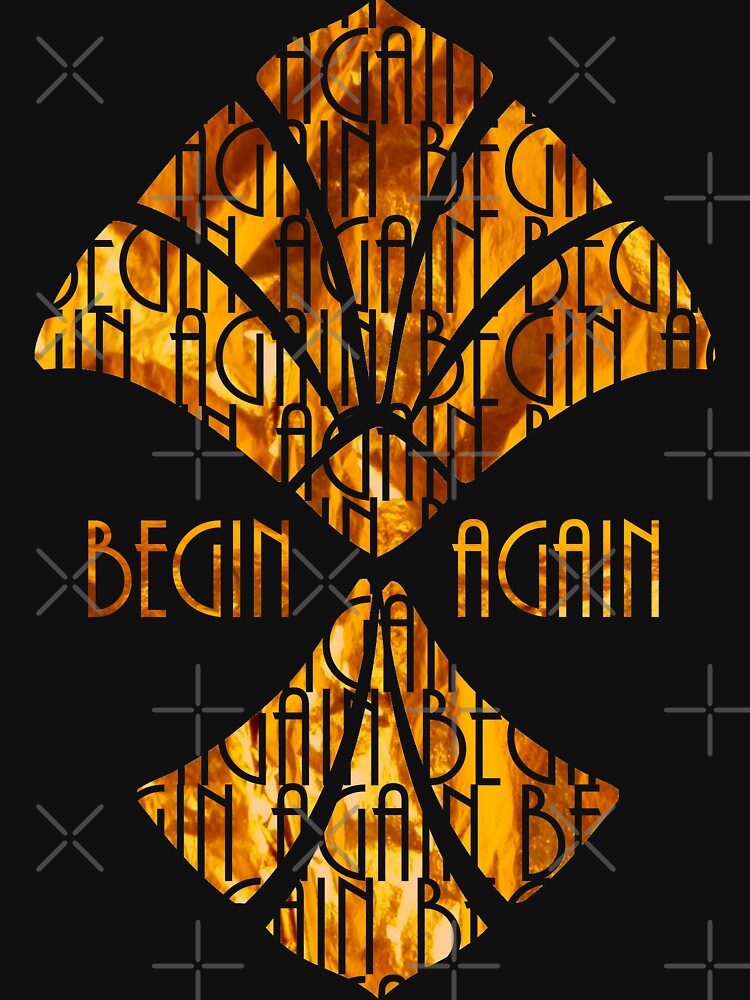 "Begin Again" T-shirt for Sale by Ekalexander | Redbubble | gold t ...