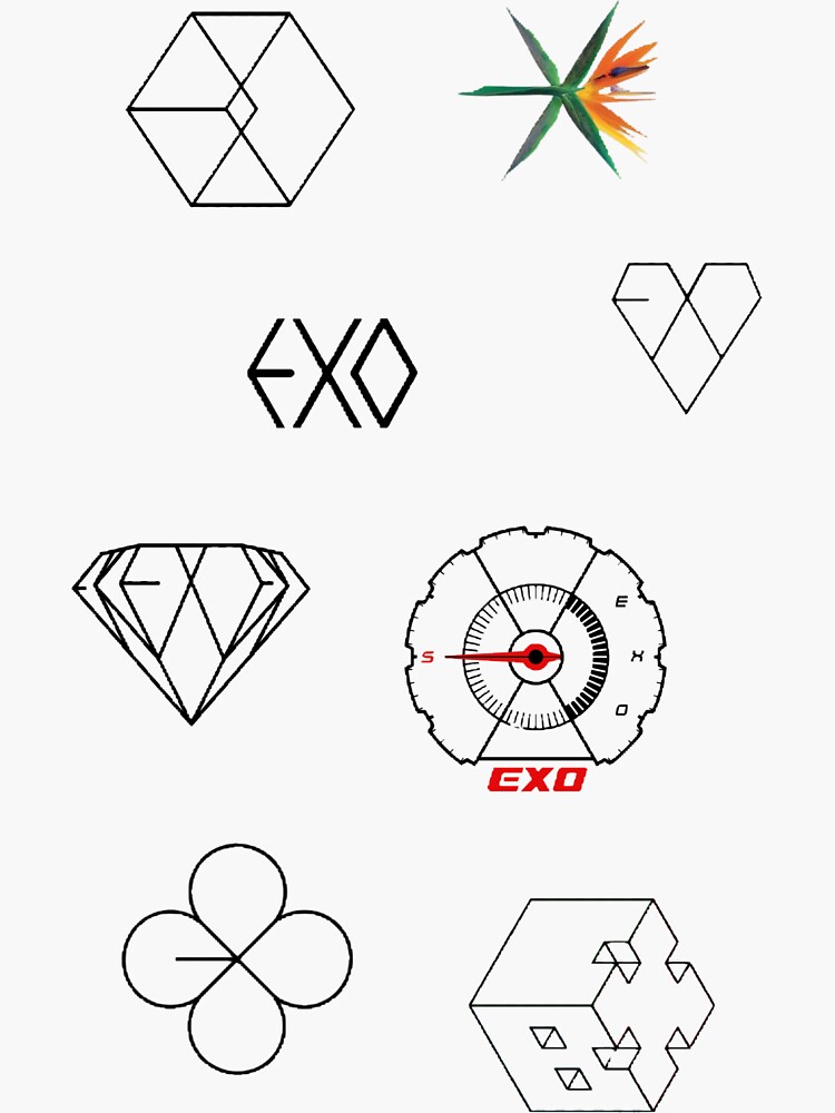 "EXO Kpop Sticker Pack" Sticker for Sale by skyejules | Redbubble