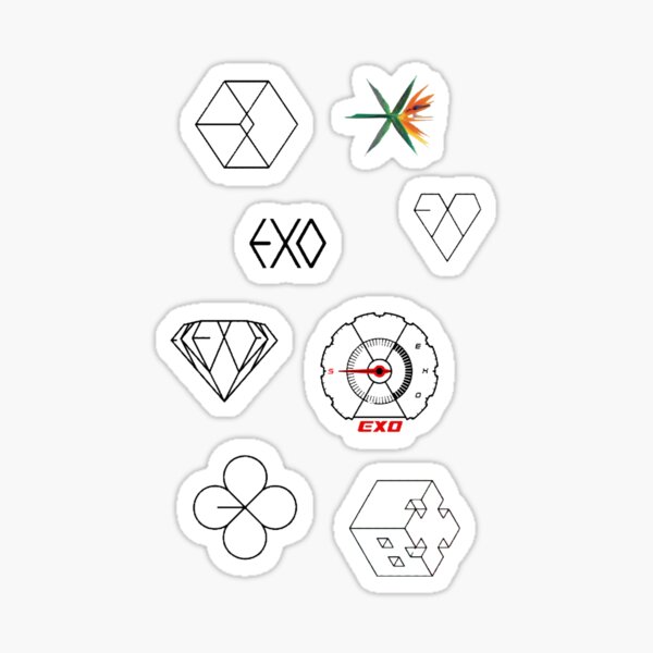 "EXO Kpop Sticker Pack" Sticker for Sale by skyejules | Redbubble