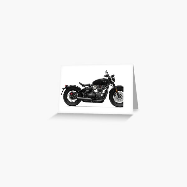"Triumph Bobber Motorcycle" Greeting Card for Sale by ratpack4 | Redbubble