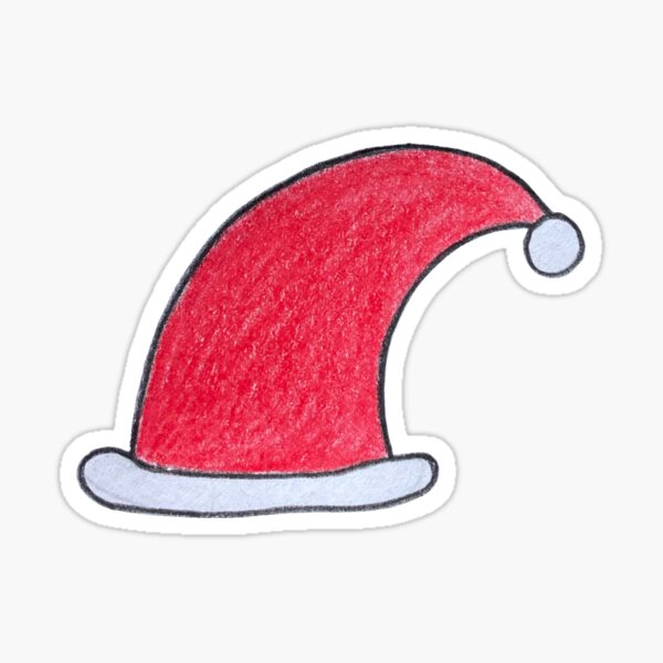 "Santa Hat" Sticker for Sale by giannanicole21 | Redbubble