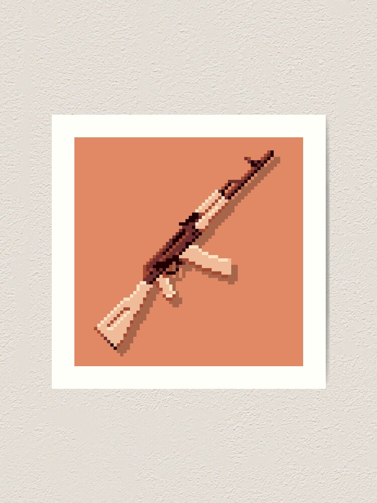 Lámina artística «AK-74 5.45x39 Pixel Art en paleta Rust» de pixelbrian ...
