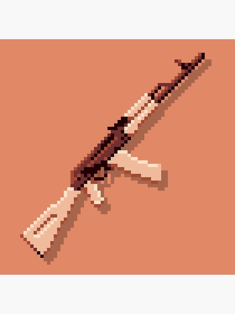 Lámina artística «AK-74 5.45x39 Pixel Art en paleta Rust» de pixelbrian ...