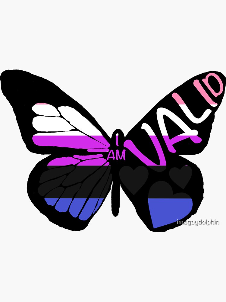 ""I Am Valid" Gender Fluid Pride" Sticker for Sale by imagaydolphin ...