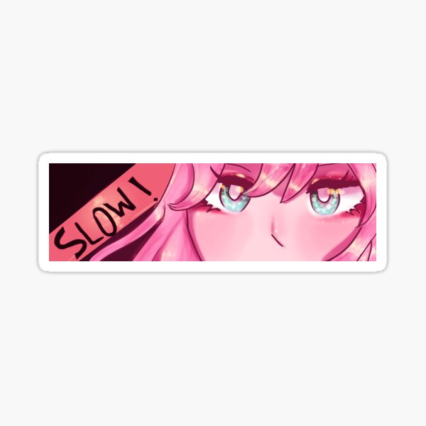 "SLOW! Zero Two Anime Slap Bumper Sticker" Sticker by dizzxyart | Redbubble