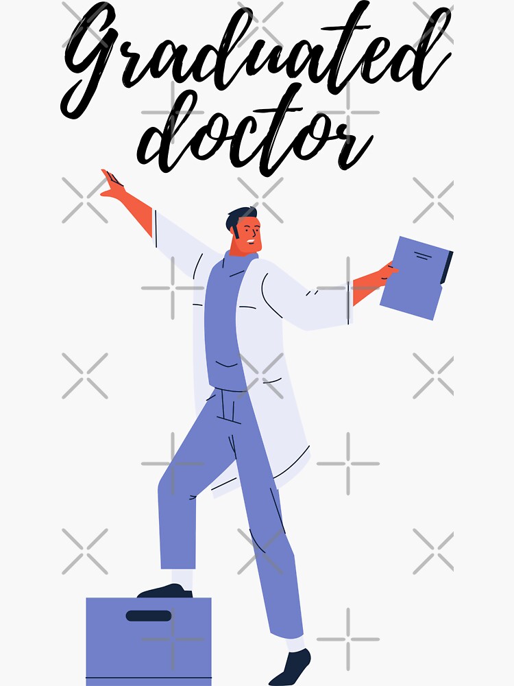 "Graduated Doctor" Sticker by particulART | Redbubble