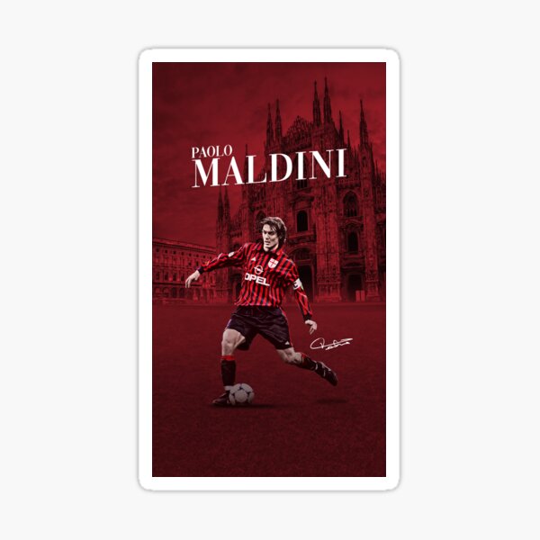 "Paolo Maldini" Sticker by acmilanpedia | Redbubble